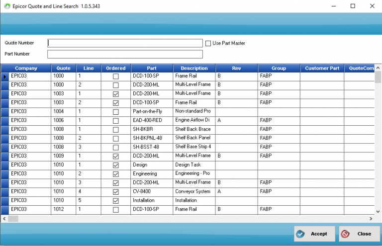 Epicor CADLink: ERP to CAD Data Link Interface Epicor CADLink: ERP to CAD Data Link Interface