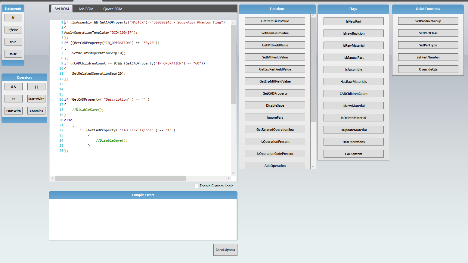 Epicor CADLink: ERP to CAD Data Link Interface